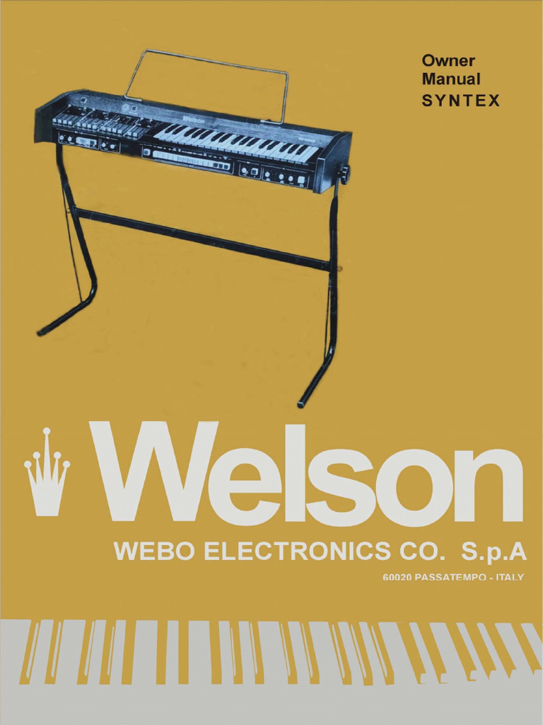 Welson Syntex Owner Manual - V1 | Download Free PDF | Synthesizer ...
