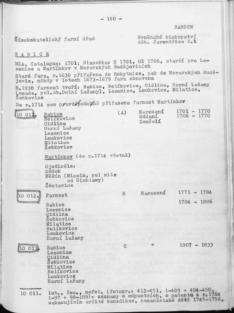 Inventar E67 Trebic | PDF