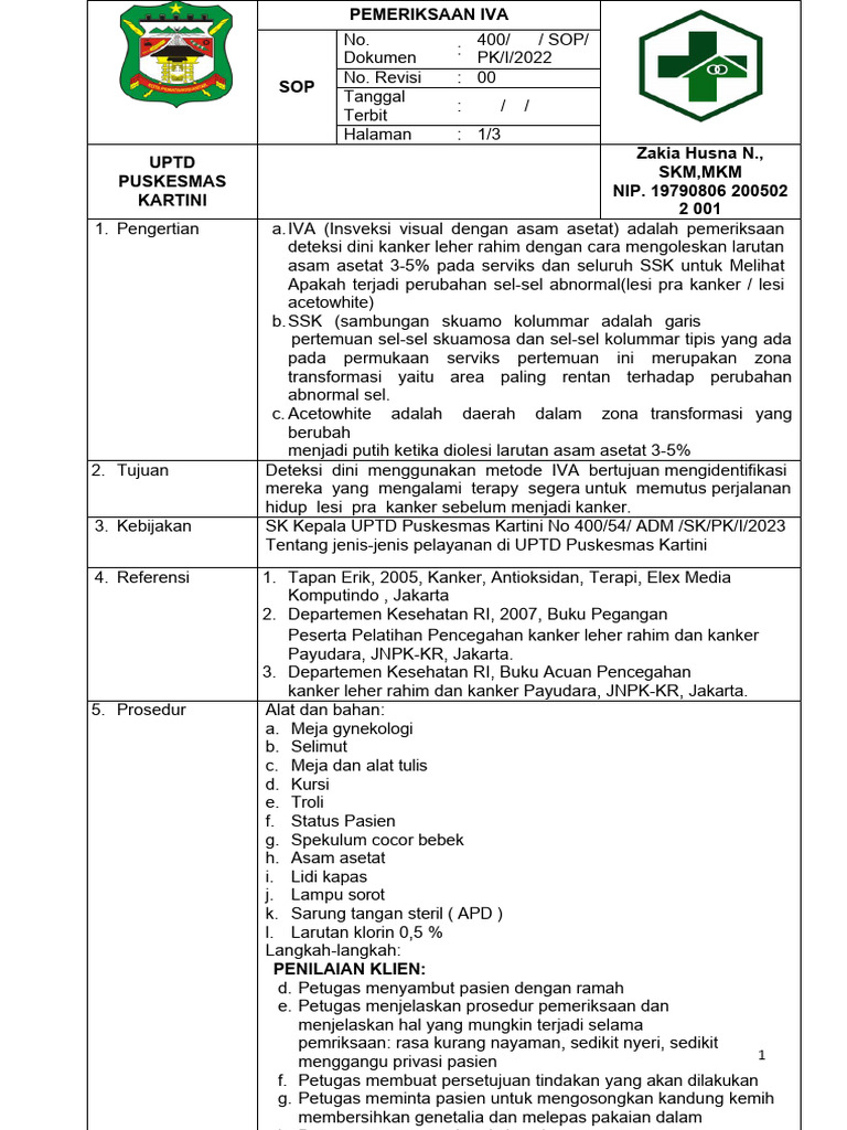 Pemeriksaan Iva | PDF
