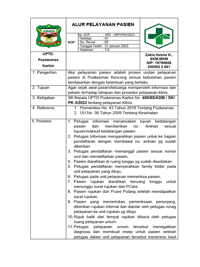 Sop Alur Pelayanan | PDF | Sains & Matematika