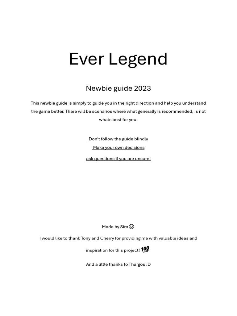 Ever Legend Guide | PDF | Forge