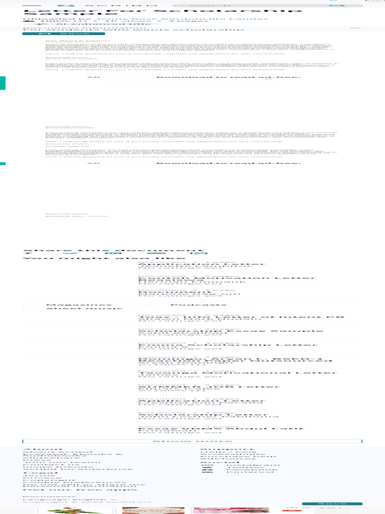 Letter For Scholarship Sample PDF | PDF | Scribd | Multimedia