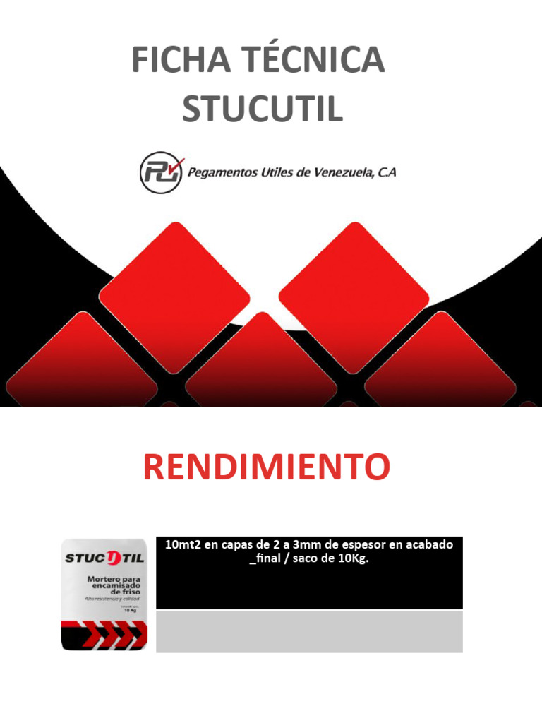 Ficha Tenica Stucutil PS | PDF