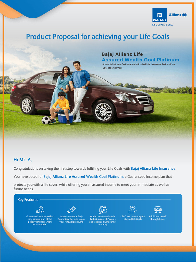 Product Proposal For Achieving Your Life Goals Product Proposal For ...