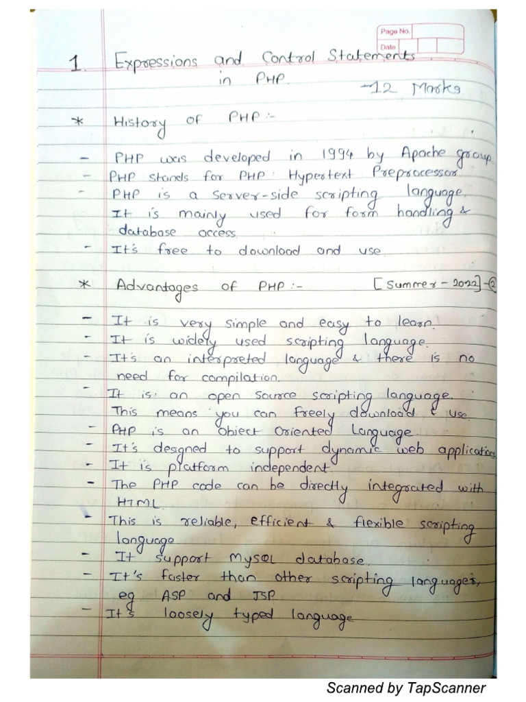 PHP Demo Notes | PDF