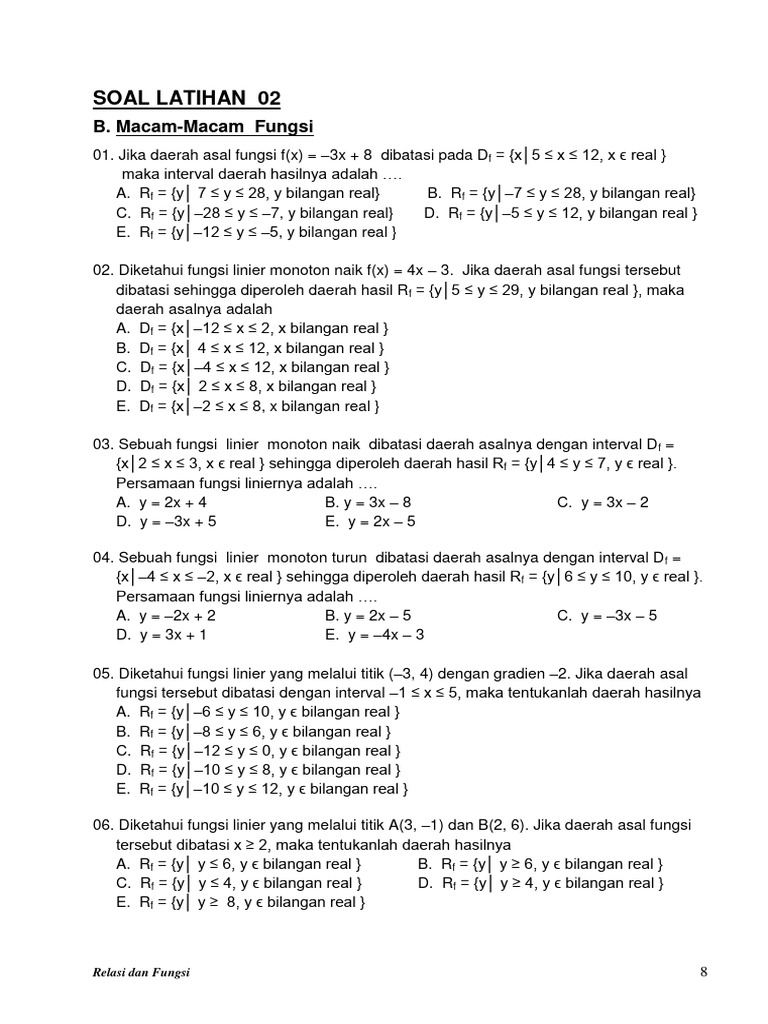 Soal Latihan DX, KF Dan RF | PDF