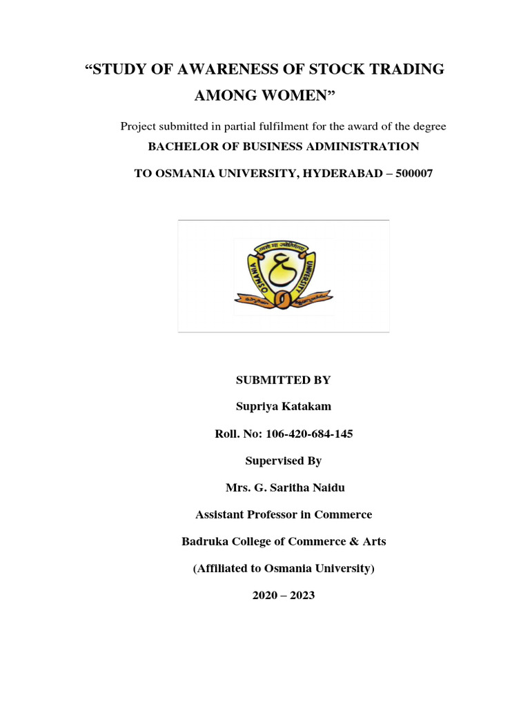 Final Year Project | PDF | Stocks | Investing