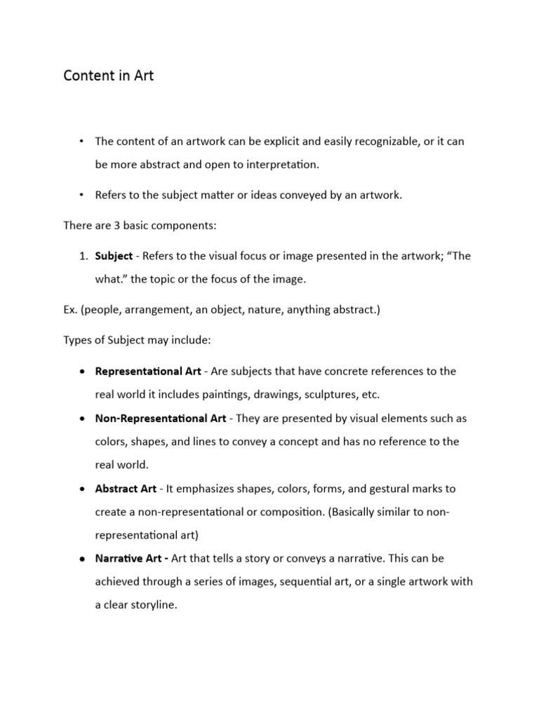 Lesson 5 Art Appreciation | PDF | Abstract Art | Narrative