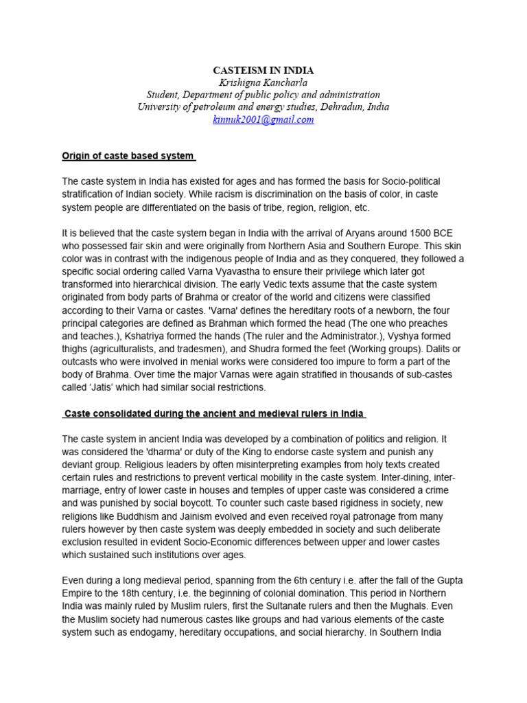 Casteism in India | PDF | Caste | Dalit