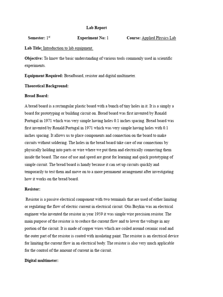 Assignment 1 APL | PDF | Resistor | Electrical Resistance And Conductance