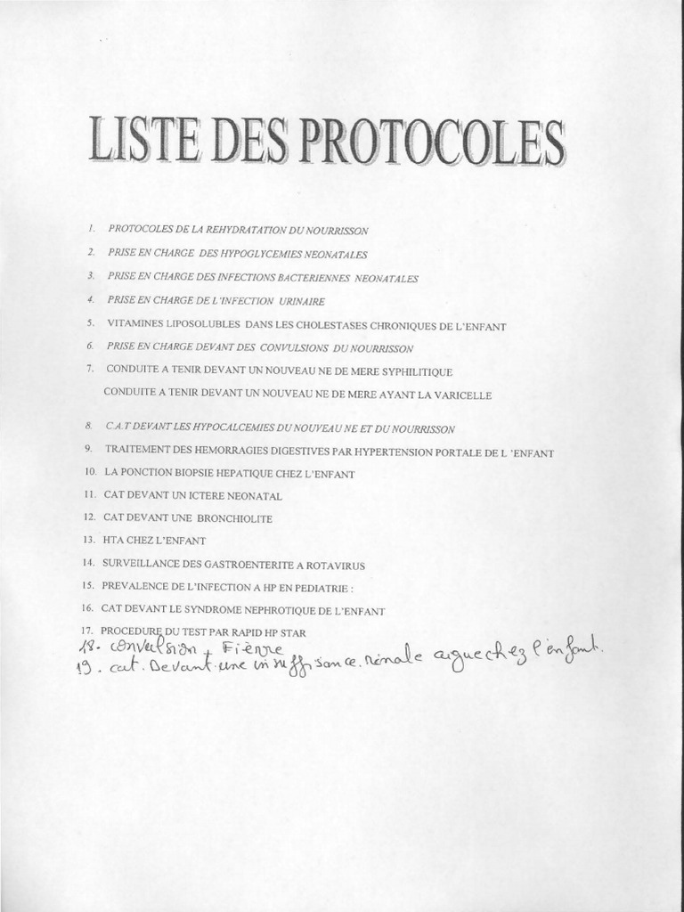 Protocole P3 Complet | PDF | Clinical Medicine | Diseases And Disorders
