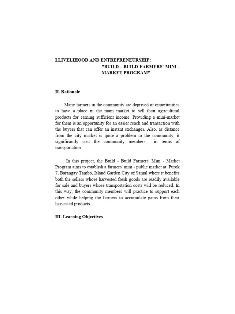 Final Proposal - Cagape, Cielo Wayne | PDF | Market (Economics) | Sales