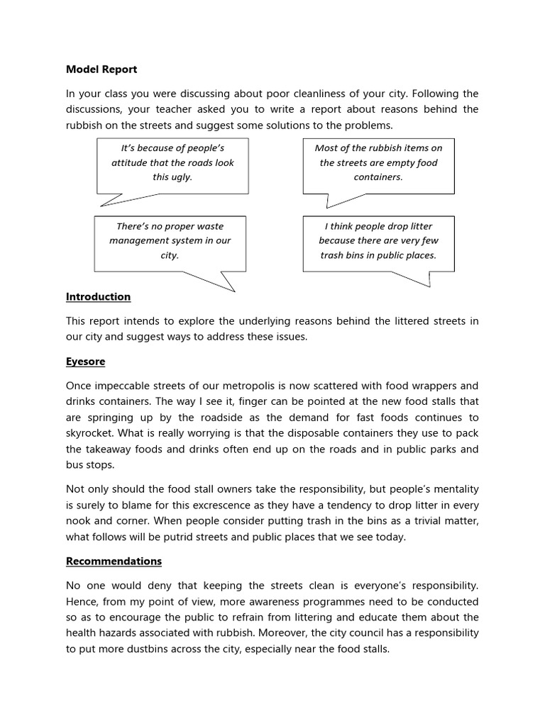 Report Writing Guide | PDF | Waste