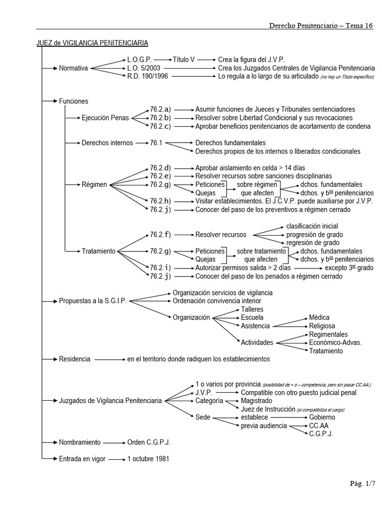Penitenciario Esquema Tema 16 | Descargar gratis PDF | Apelación | Fiscal