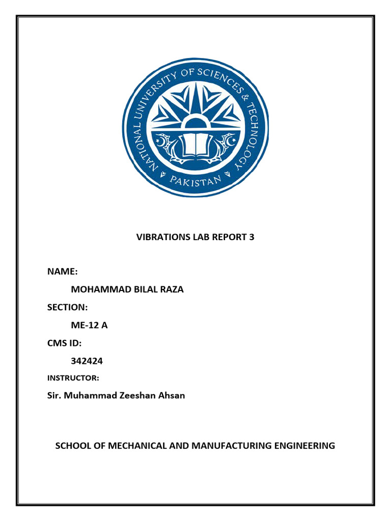 Lab 5 Vibrations | PDF | Pendulum | Oscillation