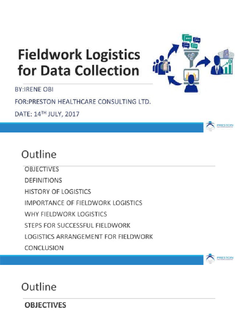 Fieldwork Logistics For Data Collection | PDF