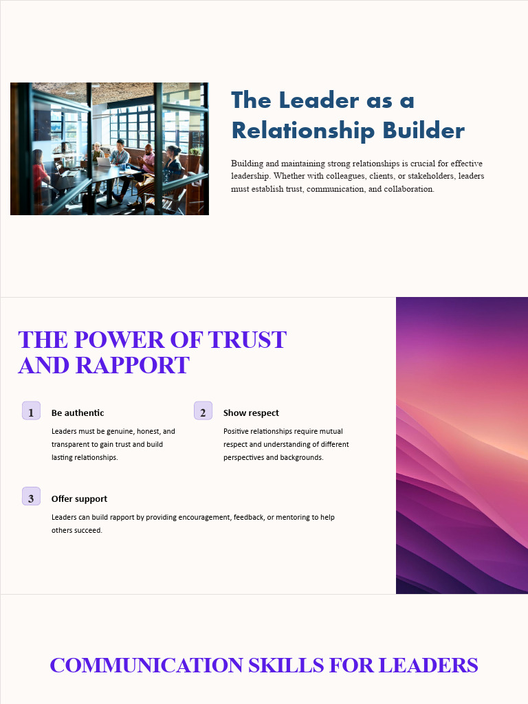 The Leader As A Relationship Builder | PDF | Leadership | Empathy