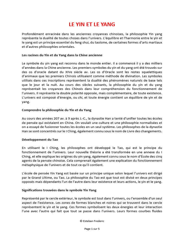 Signification du Yin et du Yang | PDF | Yin et yang