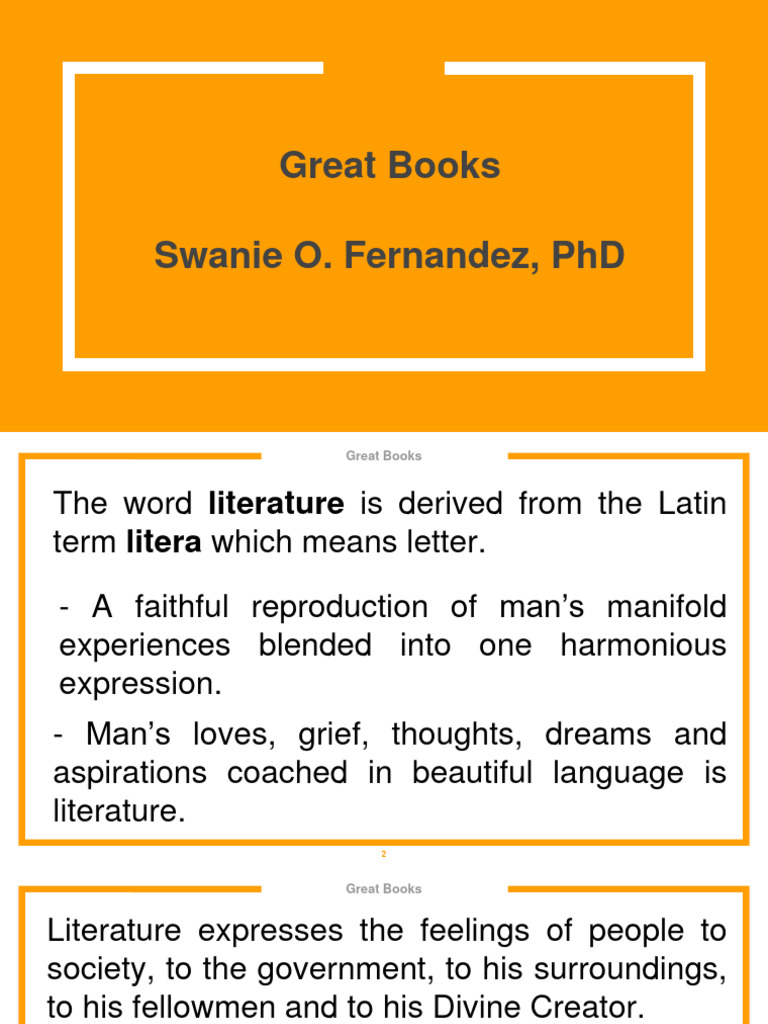 Lesson 1 Great Books - Ge12 | PDF | Narrative