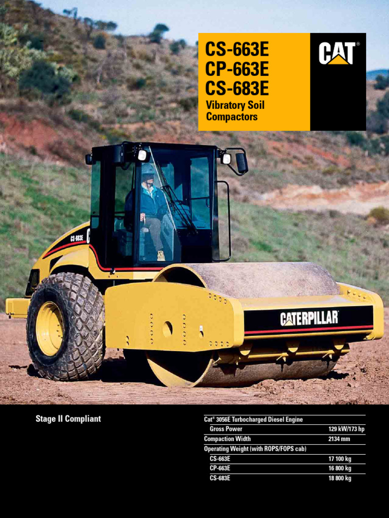 CS-663E CP-663E CS-683E: Vibratory Soil Compactors | PDF | Engines | Bearing (Mechanical)
