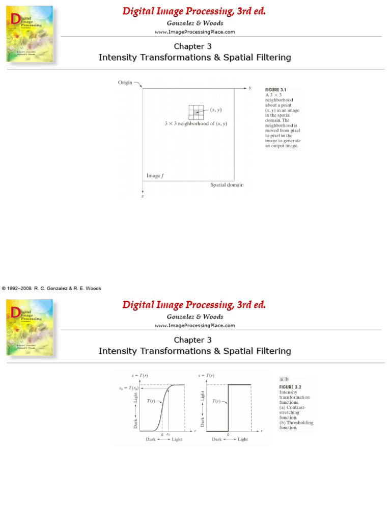 Intensity Transformations & Filtering | PDF | Digital Image | Cybernetics