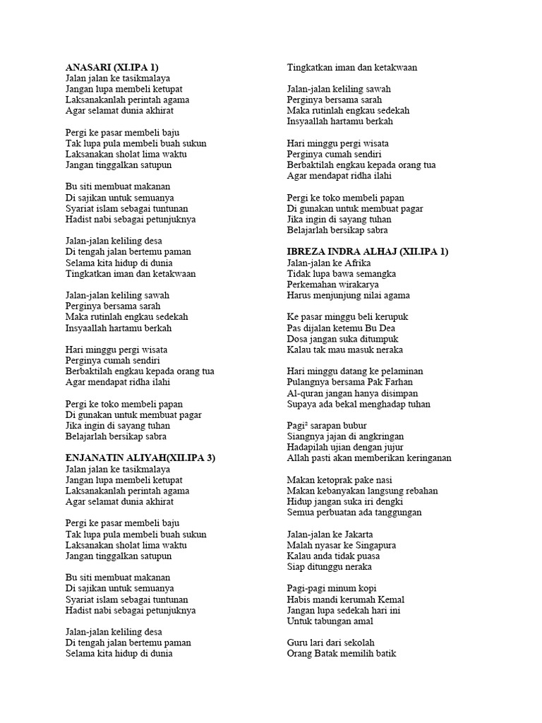 Pantun Pramuka Smansagel | PDF