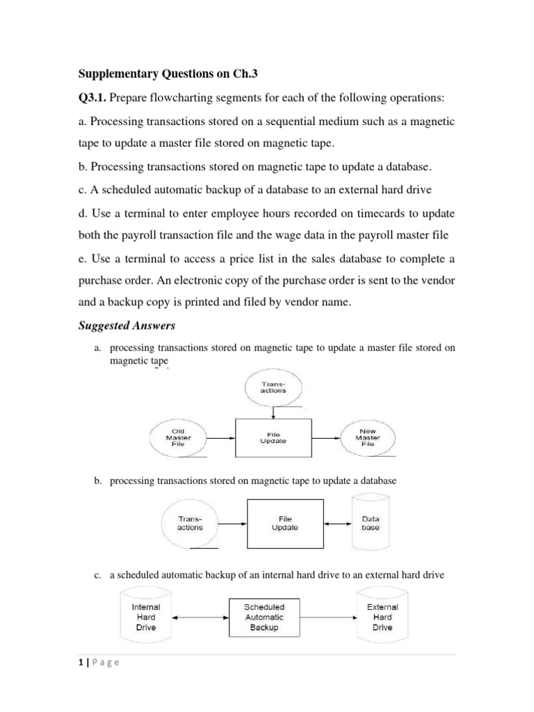 Supplementary Qs On Ch3 With Answers | PDF | Backup | Databases
