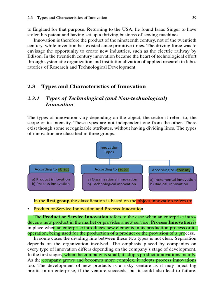 Innovation - Types & Characteristics | PDF | Innovation ...