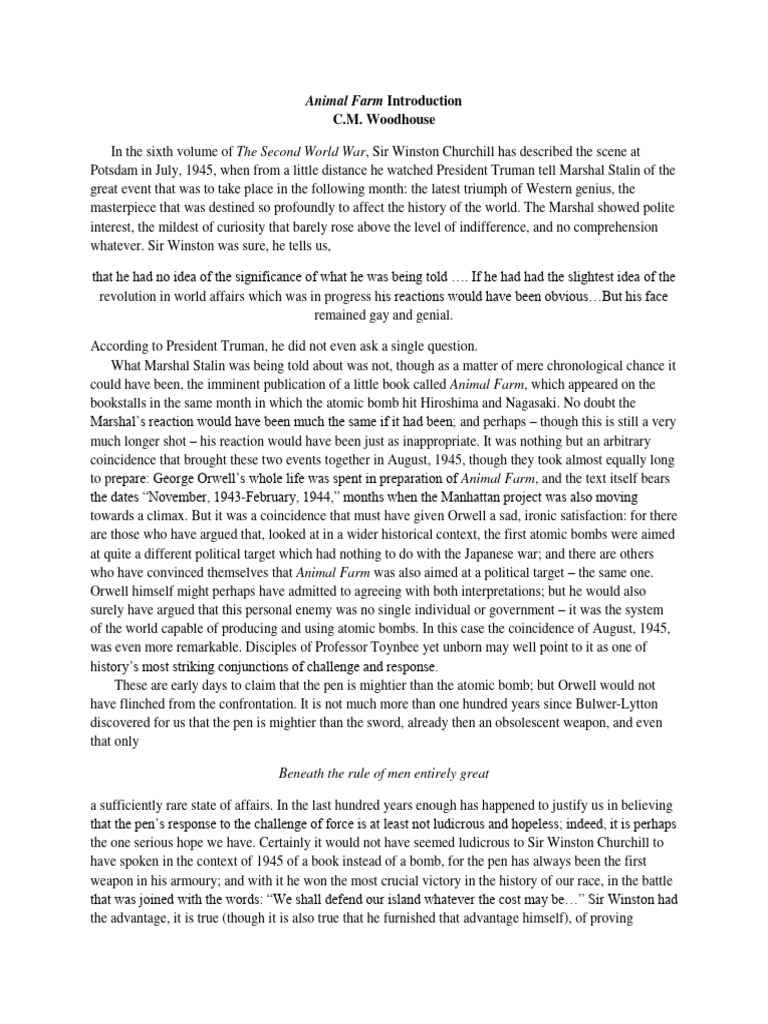 Introduction to Animal Farm's Themes | PDF | Fairy Tales