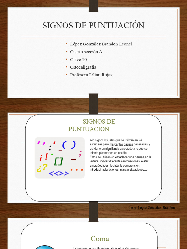 Signos de Puntuación - 4A López Brandon | PDF | Puntuación | Coma