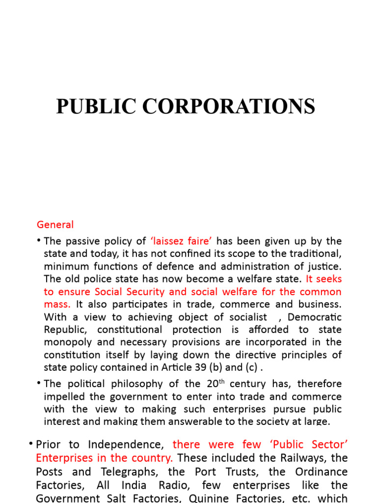 Public Corporations | PDF | Corporations | Tort