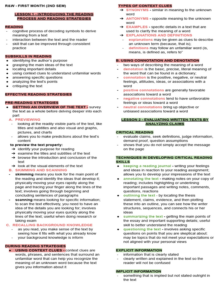Eng 102 First Month | PDF | Knowledge | Argument
