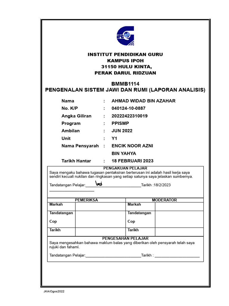 Analisis Jawi PB2 | PDF