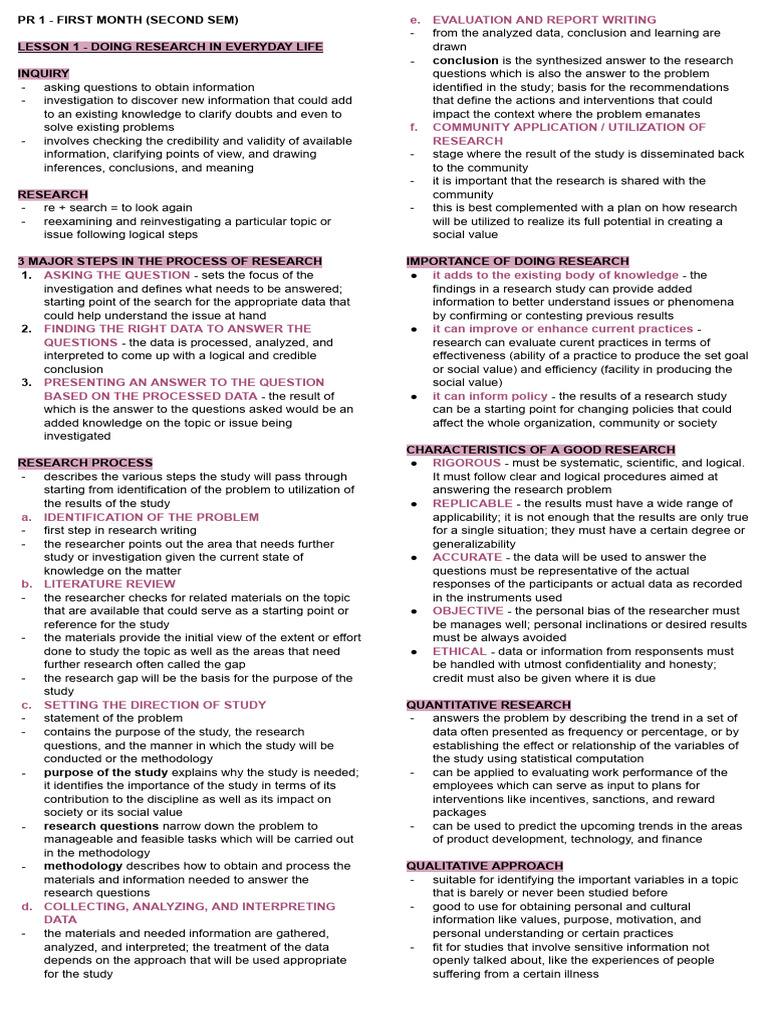 pr1 First Month | PDF