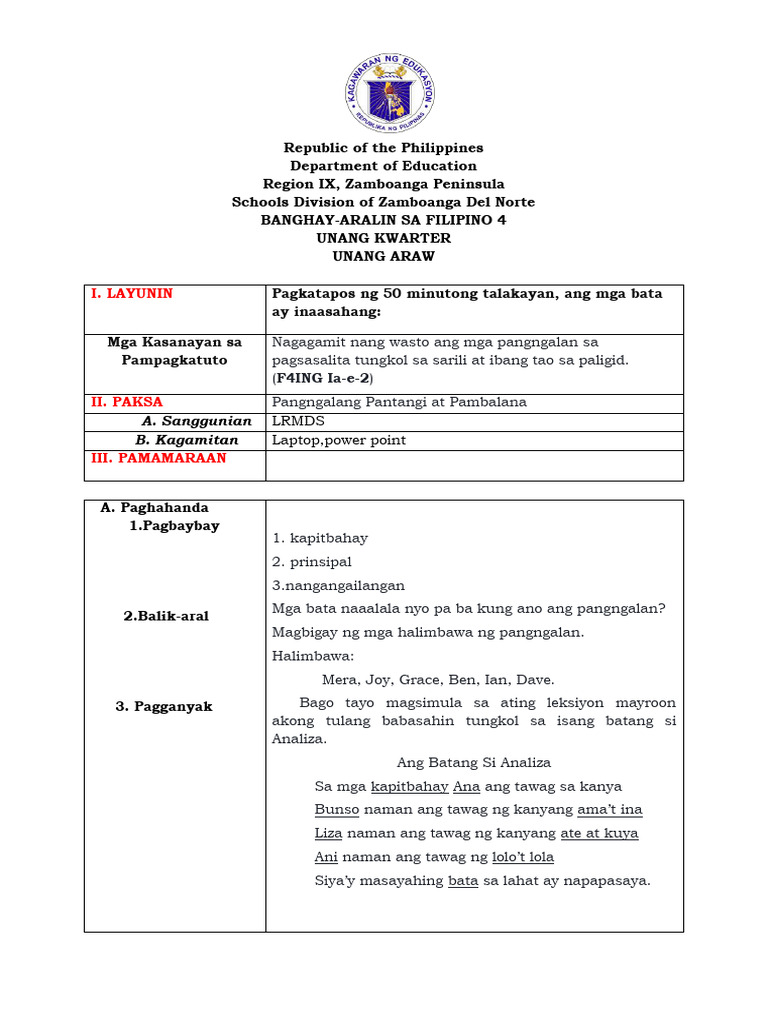 Fil. 4-Q1-W1-D1 | PDF