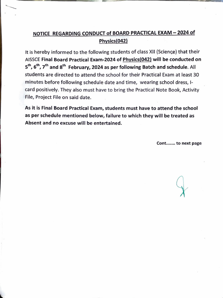 AISSCE Class Xii Physics Practical 2024 | PDF