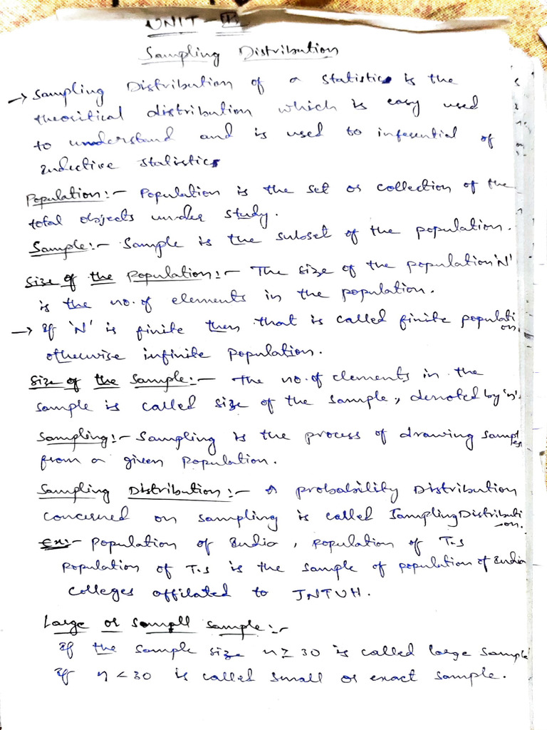 P S Unit 3 Notes Pdf