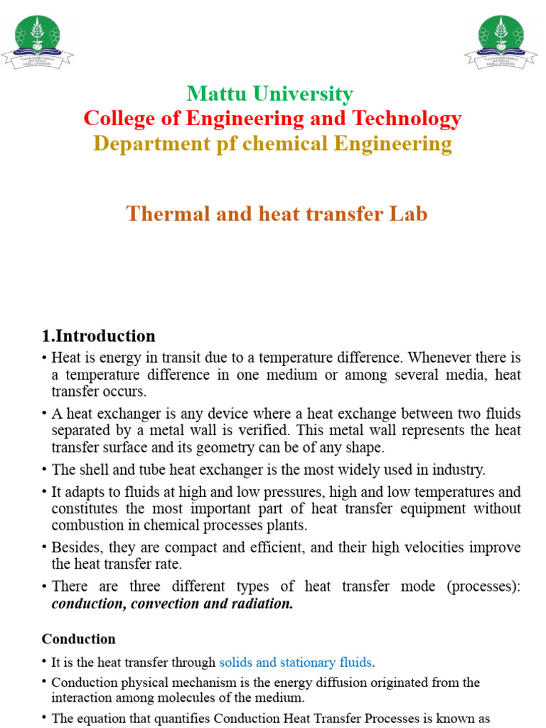 Thermal and Heat Transfer Lab (Autosaved) | PDF | Heat Transfer | Thermal Conduction