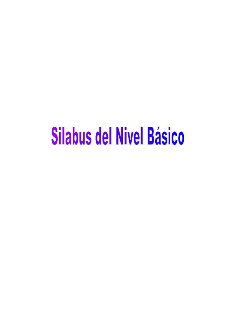 Silabus Nivel Básico | PDF | Scratch (lenguaje de programación ...