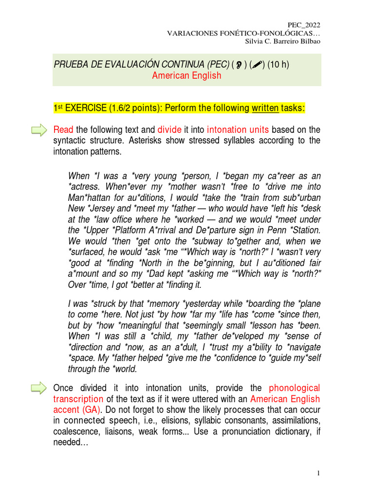 Variaciones Fonético.. Pec 2022 | PDF | Speech | Linguistics