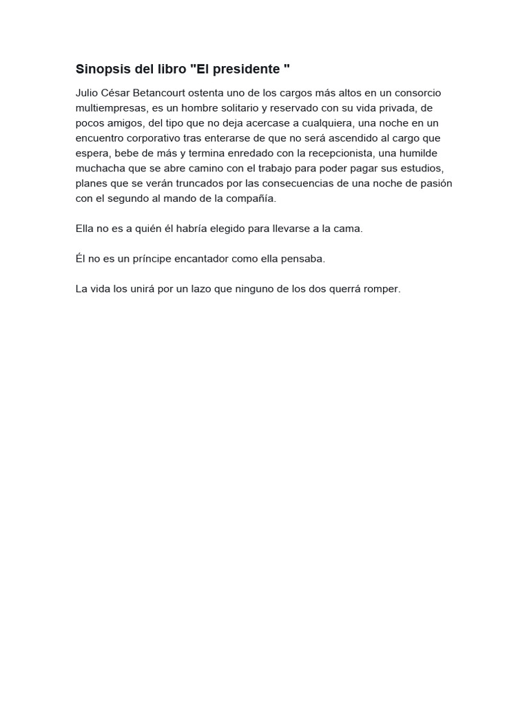 Sinopsis Del Libro Pdf