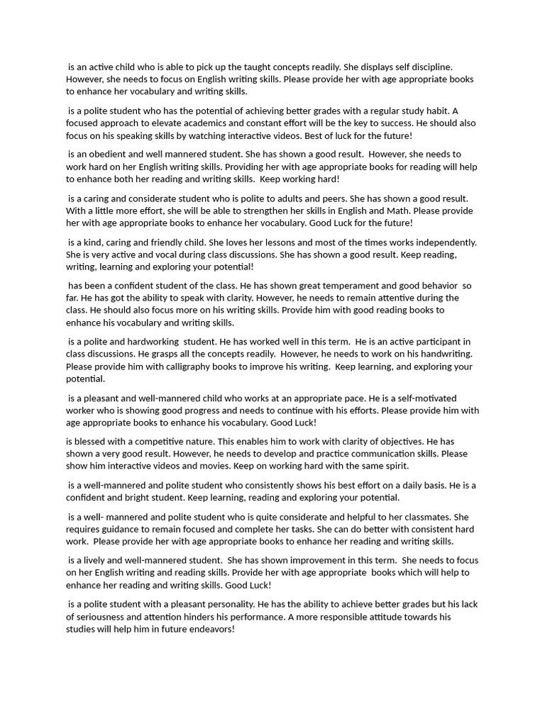 Final Comments | PDF