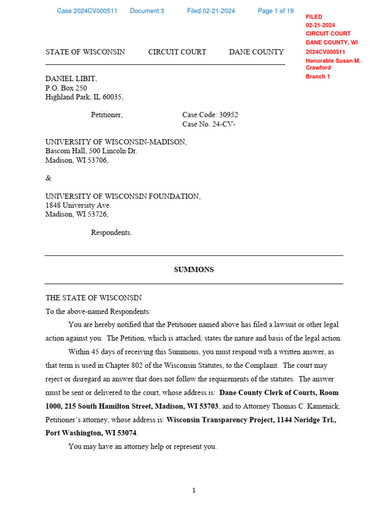 Enforcing Open Records Access in Wisconsin | PDF | University Of ...