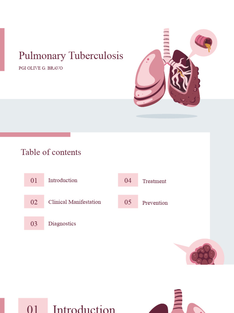 Pulmonary Tuberculosis Final | PDF | Tuberculosis | Infection