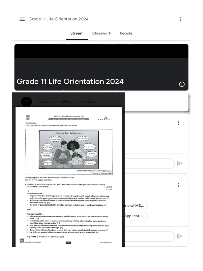 Grade 11 Life Orientation 2024 Updates | PDF