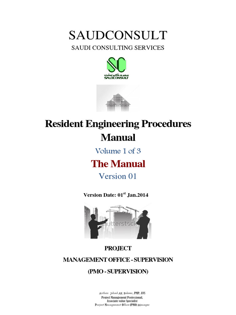 Manual English Volume 1 of 3 (Rev.01) | PDF | General Contractor | Project Management