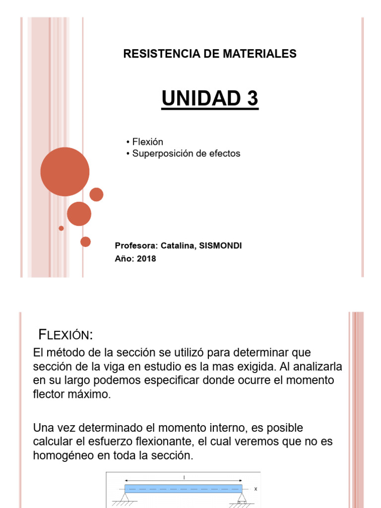 Unidad 3 - Resistencia de Materiales | PDF | Viga (Estructura) | Resistencia de materiales