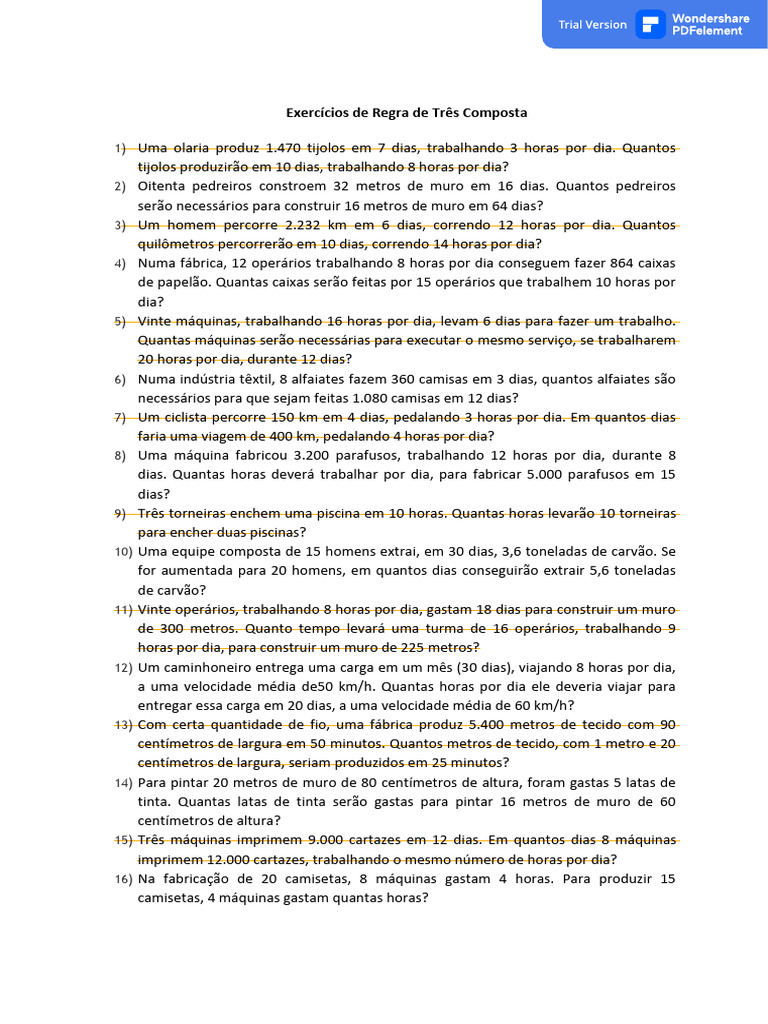 2º Exerc RegTresComposta | PDF