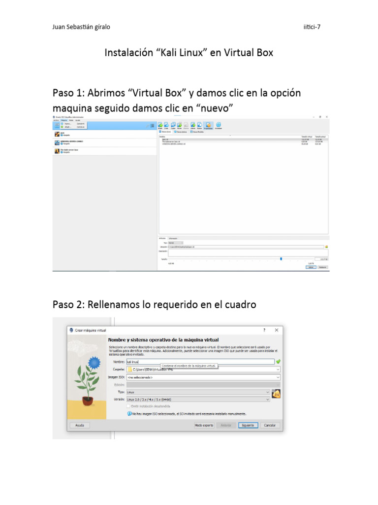Instalar Kali Linux en VirtualBox: Guía Paso a Paso | PDF | Informática ...