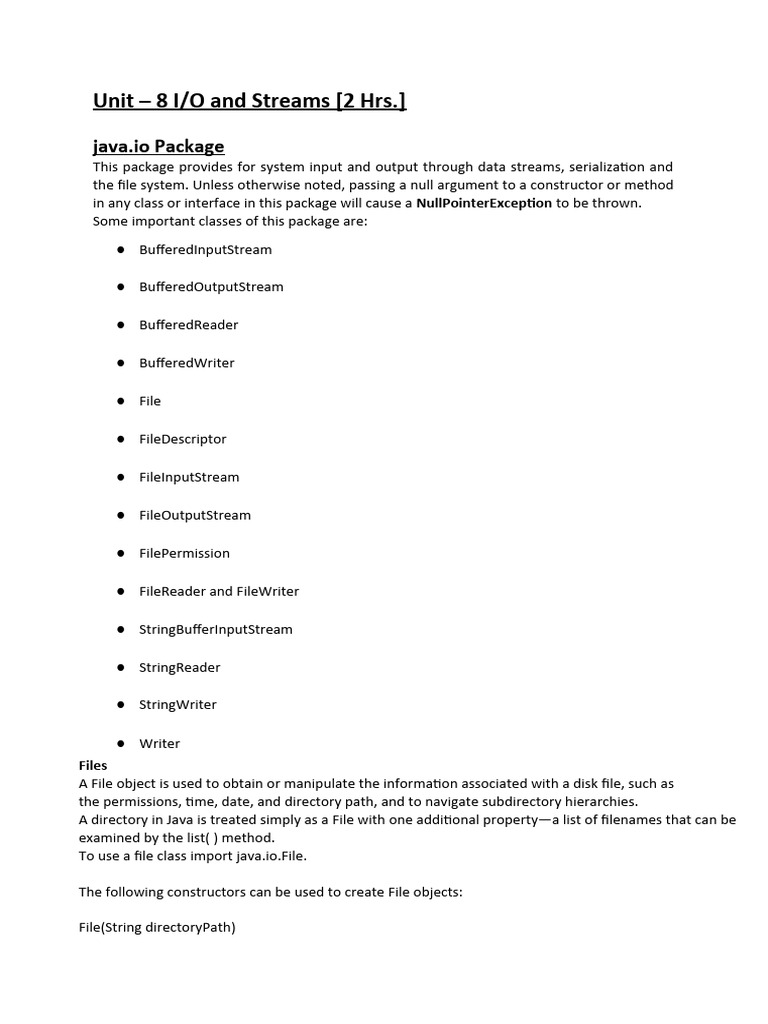 IO and Streams | PDF | Computer File | Class (Computer Programming)
